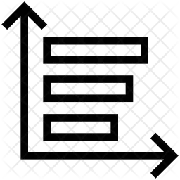 Horizontal chart Icon - Download in Line Style