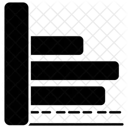 Horizontal Graph Icon - Download in Glyph Style