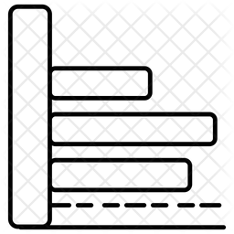 Horizontal Graph Icon - Download in Line Style