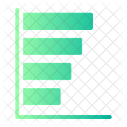 Horizontal Graph Icon - Download in Gradient Style