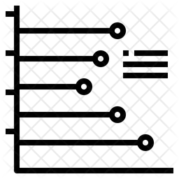Horizontal line graph Icon - Download in Line Style