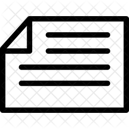 Horizontal text file Icon - Download in Line Style