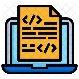 Html Icon - Download in Colored Outline Style