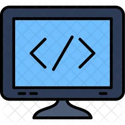 Html Icon - Download in Colored Outline Style