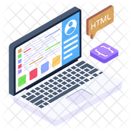 Html Programming Icon - Download in Isometric Style
