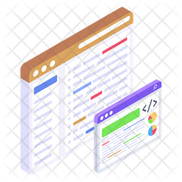 Html Coding Icon - Download in Isometric Style