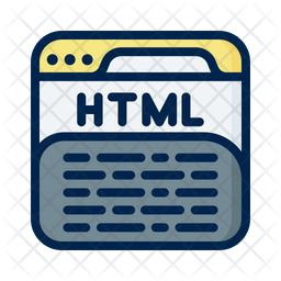 Html Coding Icon - Download in Colored Outline Style