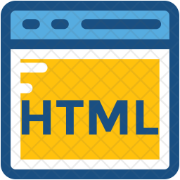 HTML Coding Icon - Download in Colored Outline Style