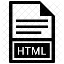 Html file Icon - Download in Glyph Style