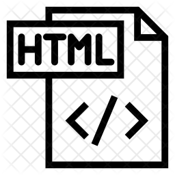 Html file Icon - Download in Line Style