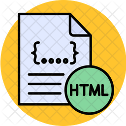 Html file Icon - Download in Colored Outline Style