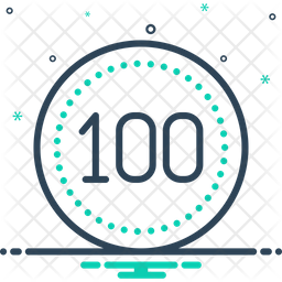 Hundred Icon - Download in Line Style
