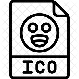 Ico File Icon - Download in Line Style