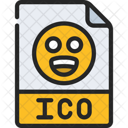 Ico File Icon - Download in Colored Outline Style