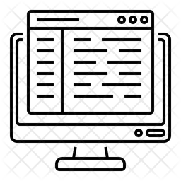 Ide Icon - Download in Line Style