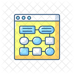 Information architecture Icon - Download in Colored Outline Style
