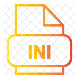 Ini File Icon - Download in Gradient Style