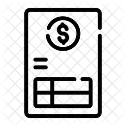 Invoice Icon - Download in Line Style