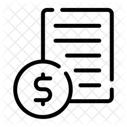 Invoice Icon - Download in Line Style