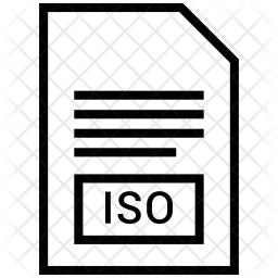 Iso file Icon - Download in Line Style