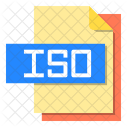 Iso File Icon - Download in Flat Style