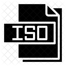 Iso File Icon - Download in Glyph Style