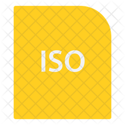 Iso File Icon - Download in Flat Style