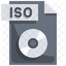 Iso File Icon - Download in Flat Style