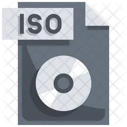 Iso File Icon - Download in Flat Style
