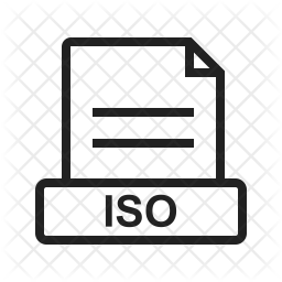 Iso file Icon - Download in Line Style