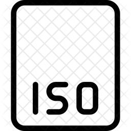 Iso File Icon - Download in Line Style