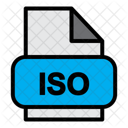 Iso file Icon - Download in Colored Outline Style