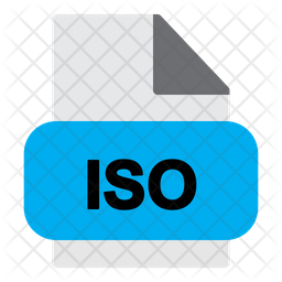 Iso File Icon - Download in Flat Style