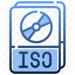 Iso File Icon - Download in Colored Outline Style