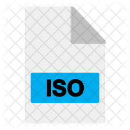 Iso File Icon - Download in Flat Style