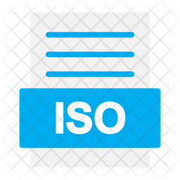 Iso File Icon - Download in Flat Style