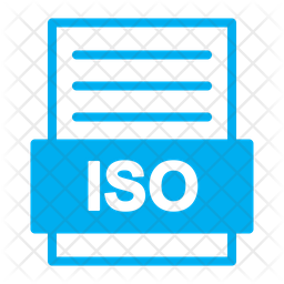 Iso File Icon - Download in Flat Style
