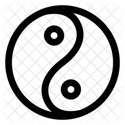 Jing Jang Icon - Download in Line Style