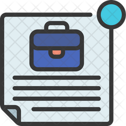 Job Application Icon - Download in Colored Outline Style