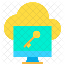 Key Computer Icon - Download in Flat Style