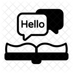 Language Learning Icon - Download in Glyph Style