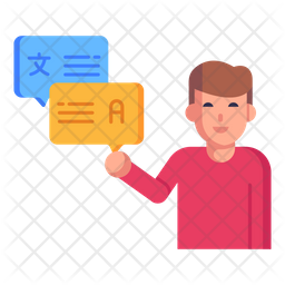 Language Learning Icon - Download in Flat Style