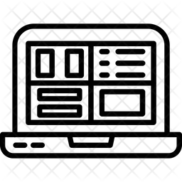Laptop Interface Icon - Download in Line Style
