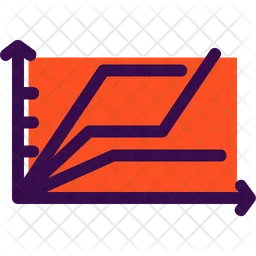 Line Chart Icon - Download in Colored Outline Style