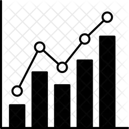 Line Growth Chart Icon - Download in Glyph Style