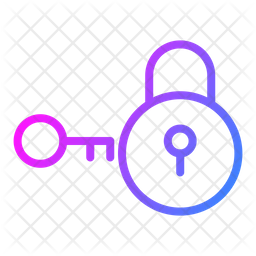 Lock And Key Icon - Download in Gradient Style
