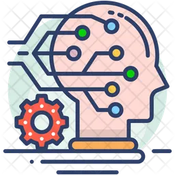 Machine learning Icon - Download in Colored Outline Style