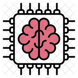 Machine Learning Icon - Download in Colored Outline Style