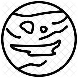 Mars Icon - Download in Line Style