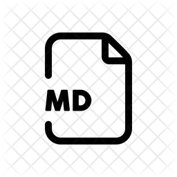 Md Icon - Download in Line Style